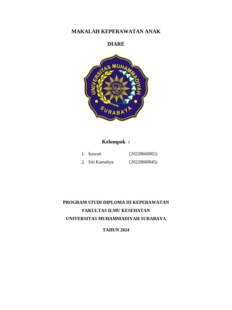 MAKALAH - DIARE - FIKS - Sudah Dikoreksi 1 | PDF