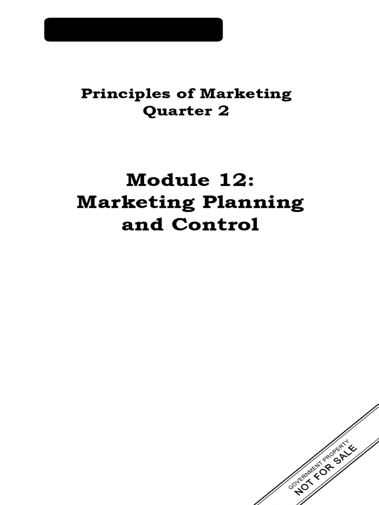 Comp6 Principles of Marketing Q2 Module 12 Grade 11 | PDF