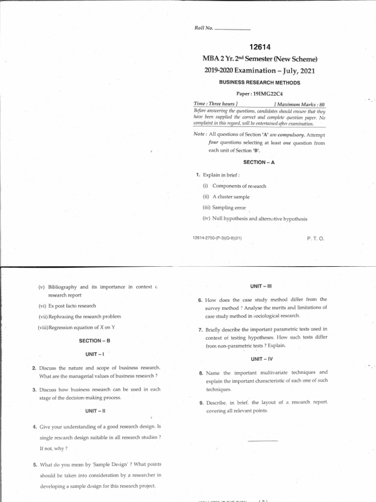 BRM-MBA 1st Sem | PDF