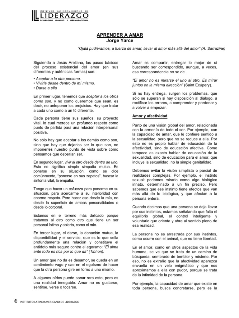 Aprender A Amar | PDF | Amor | Placer