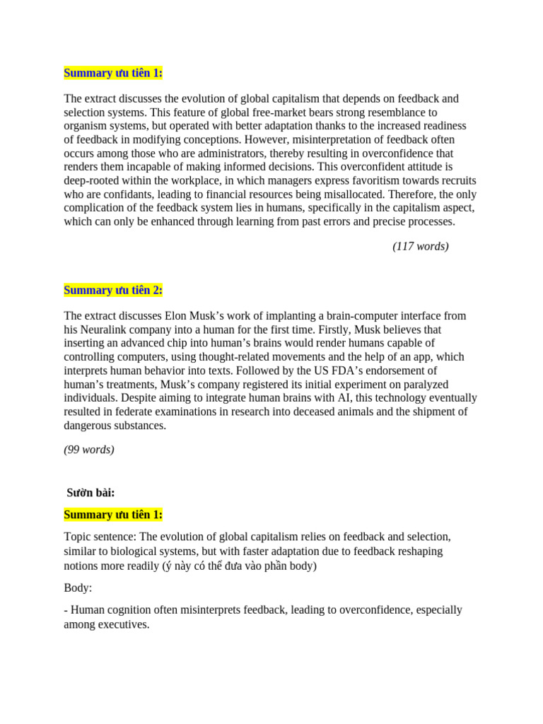 Summary Vòng 2 (2024) | PDF