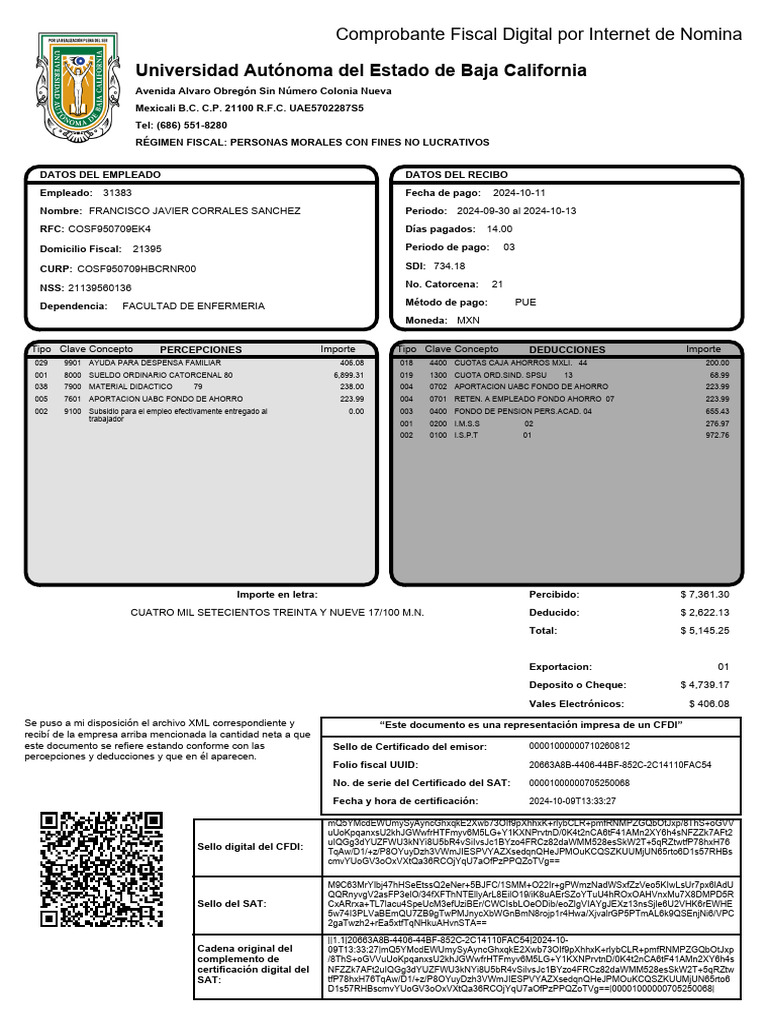 Universidad Autónoma Del Estado de Baja California: Comprobante Fiscal Digital Por Internet de ...