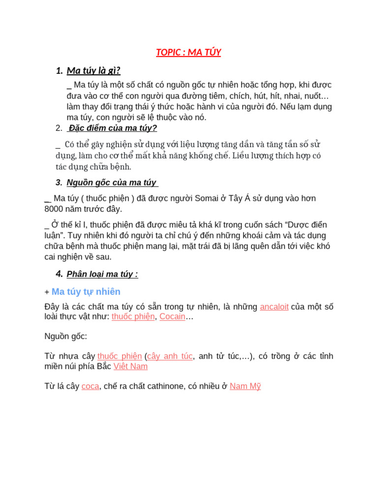 Ma Túy - Vu Khanh Linh | PDF