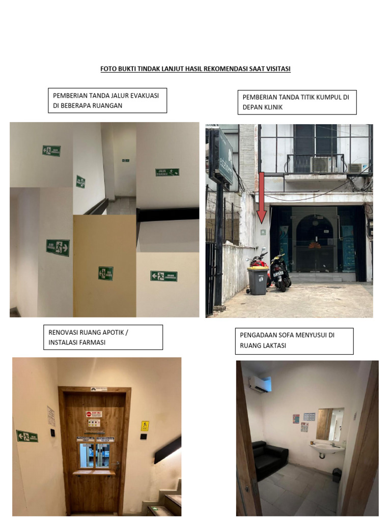 FOTO BUKTI TINDAK LANJUT HASIL REKOMENDASI SAAT VISITASI | PDF
