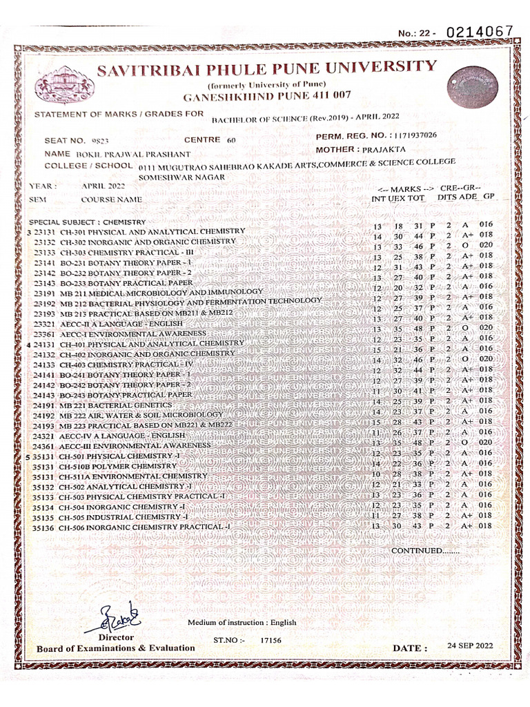 BSC Result and Degree Certificate | PDF