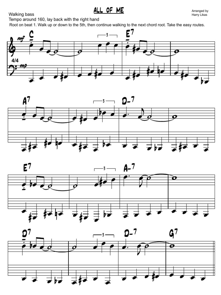 All of Me Walking Bass Version 2 | PDF