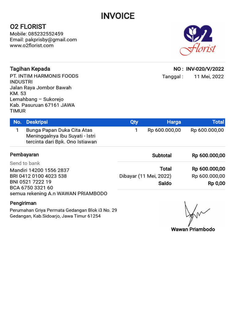 Contoh Invoice | PDF