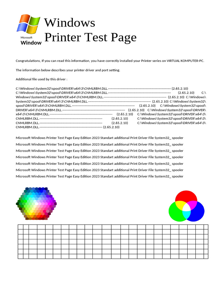 Print Test Page | PDF