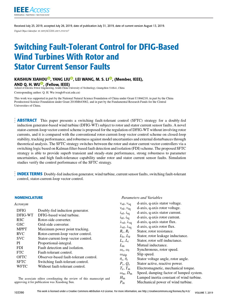 Switching Fault-Tolerant Control Fo | PDF