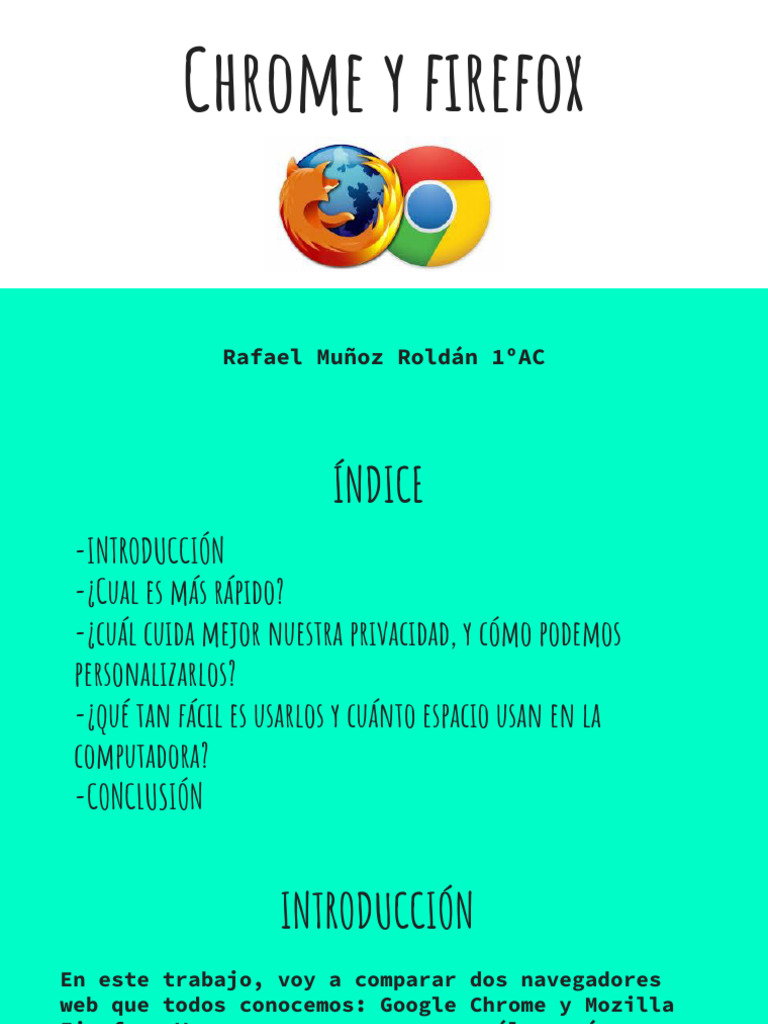 Chrome y Firefox | PDF