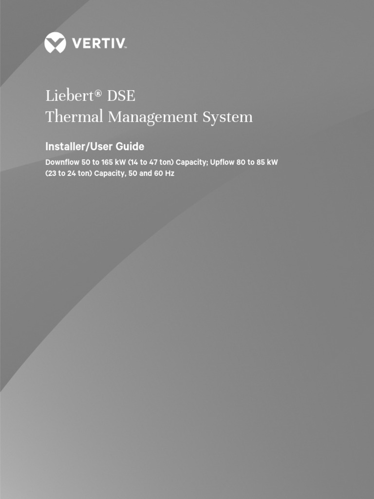 DSE DA125 Liebert Dse 50 165kw User Manual_0 | PDF