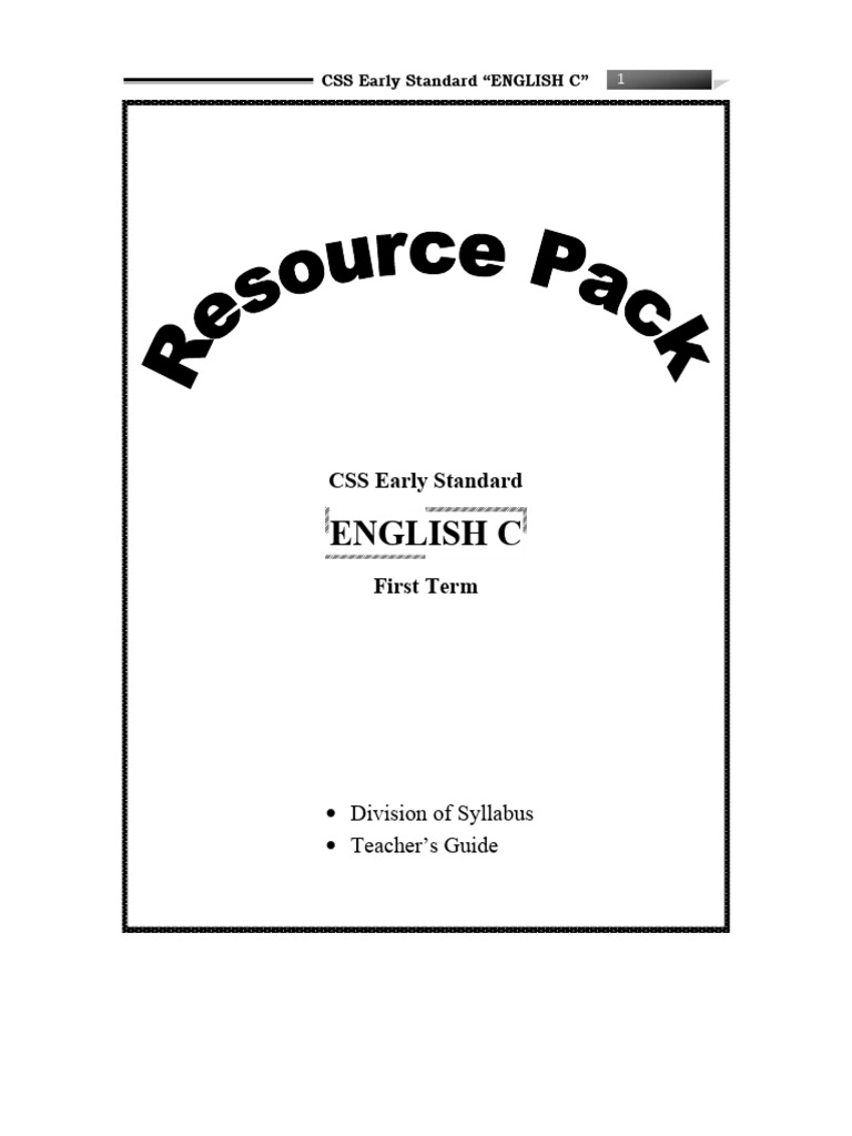 CSS Early Standard English BOOK C | PDF