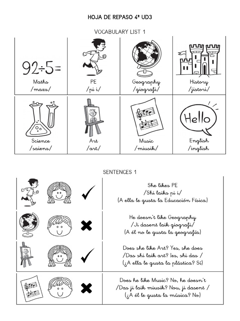Ficha de Repaso UD3 | PDF
