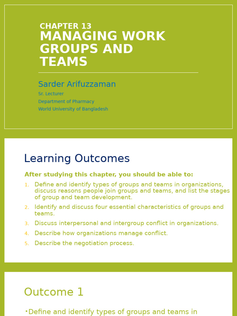 Chapter 13 Managing Work Groups and Teams | PDF