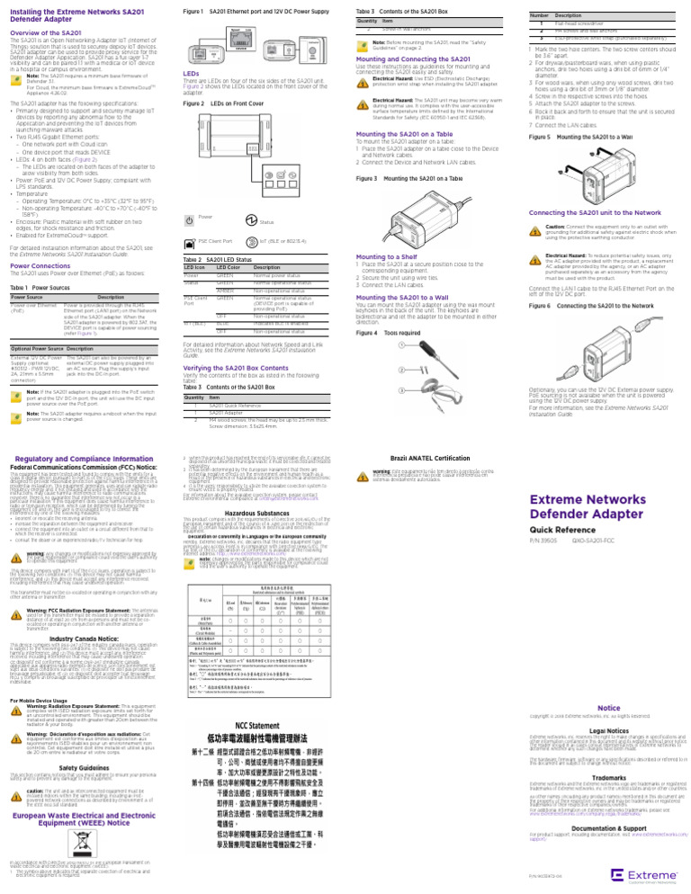 9035972-04 SA201 QuickRef | PDF