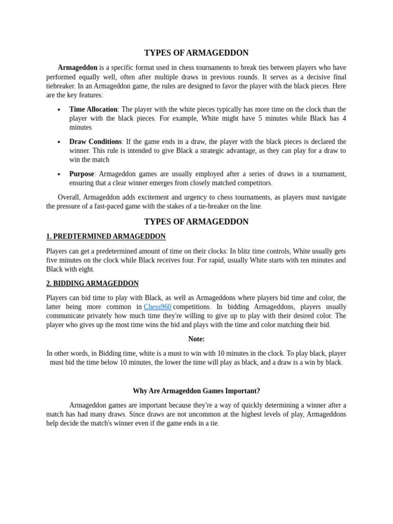 Types of Armageddon | PDF