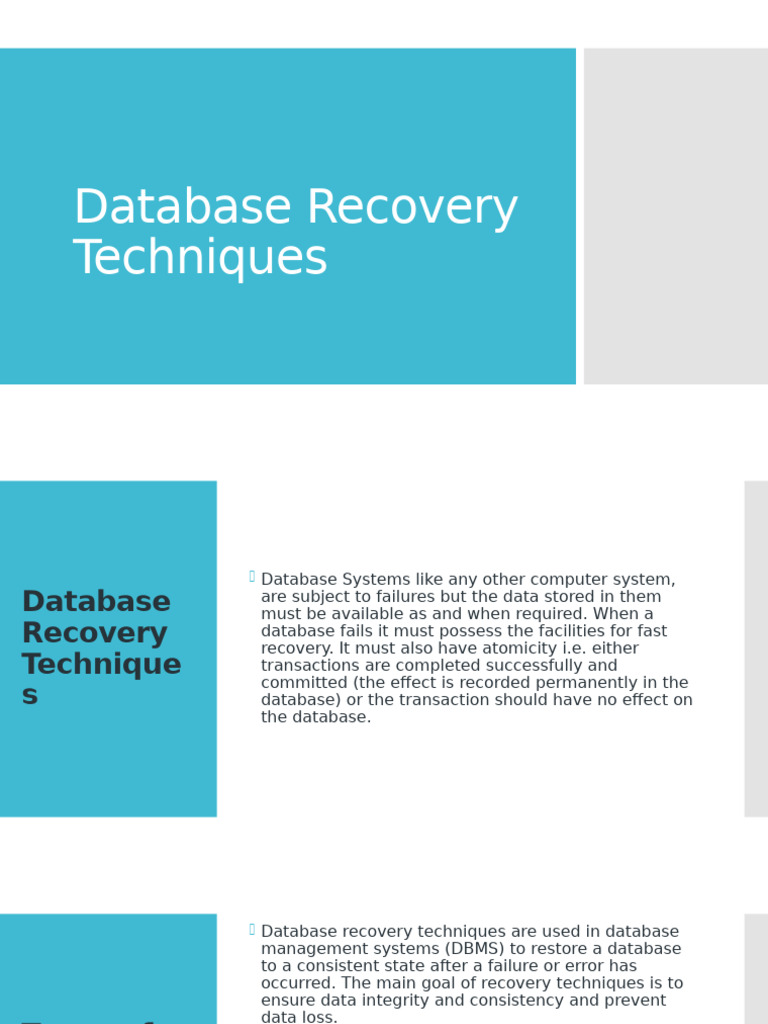 Database Recovery Techniques | PDF