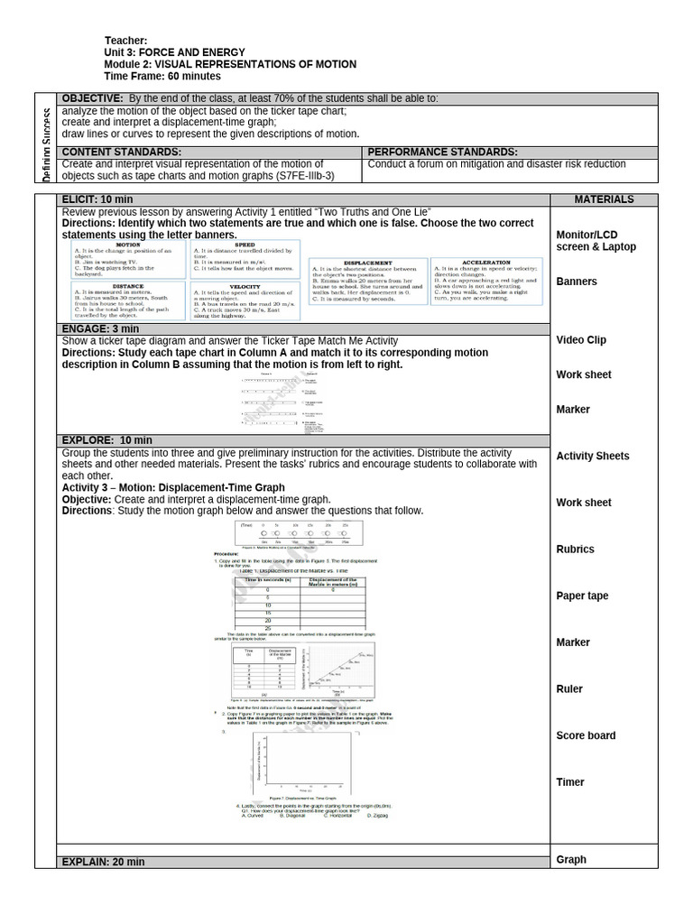 7e's Lesson Plan | PDF