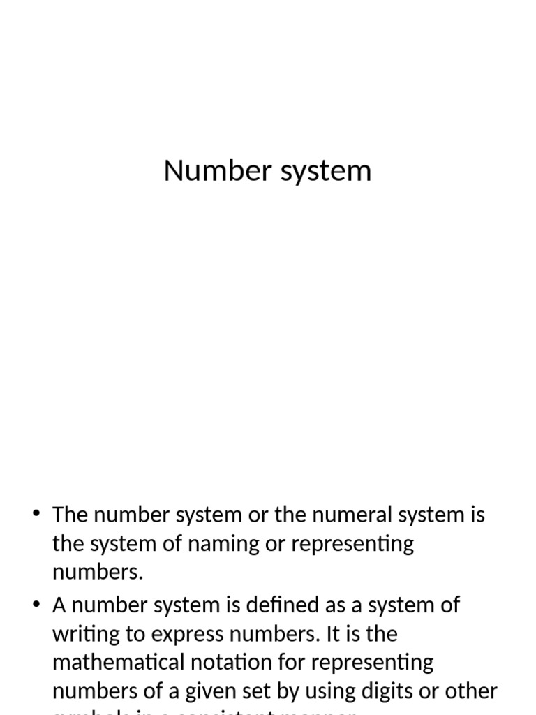 Number System | PDF