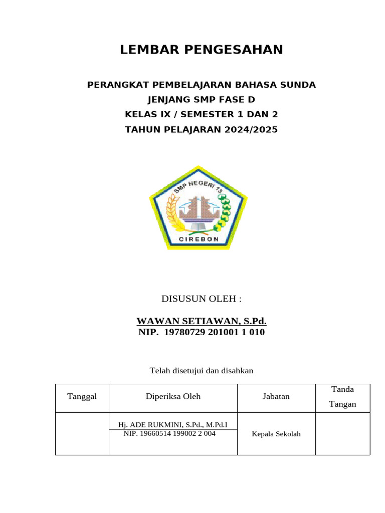 Lembar Pengesahan | PDF