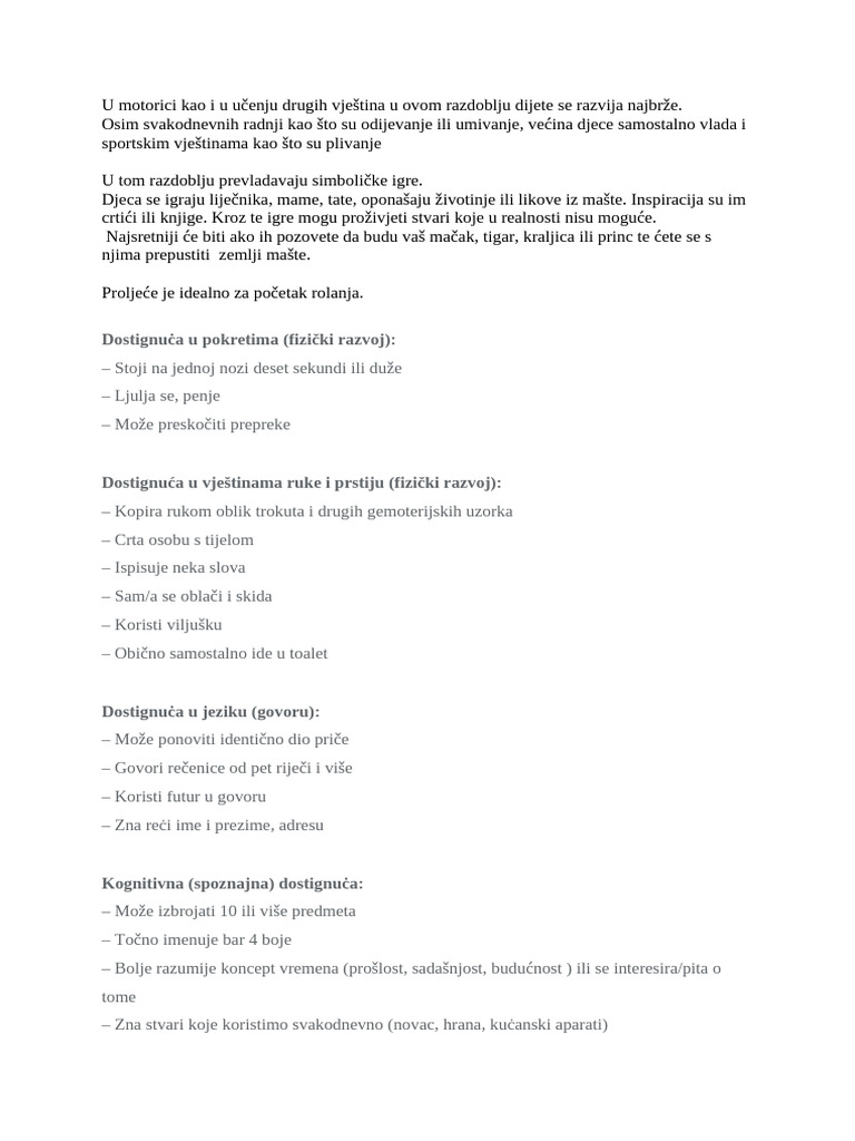 Dijete Od 5 Godina | PDF
