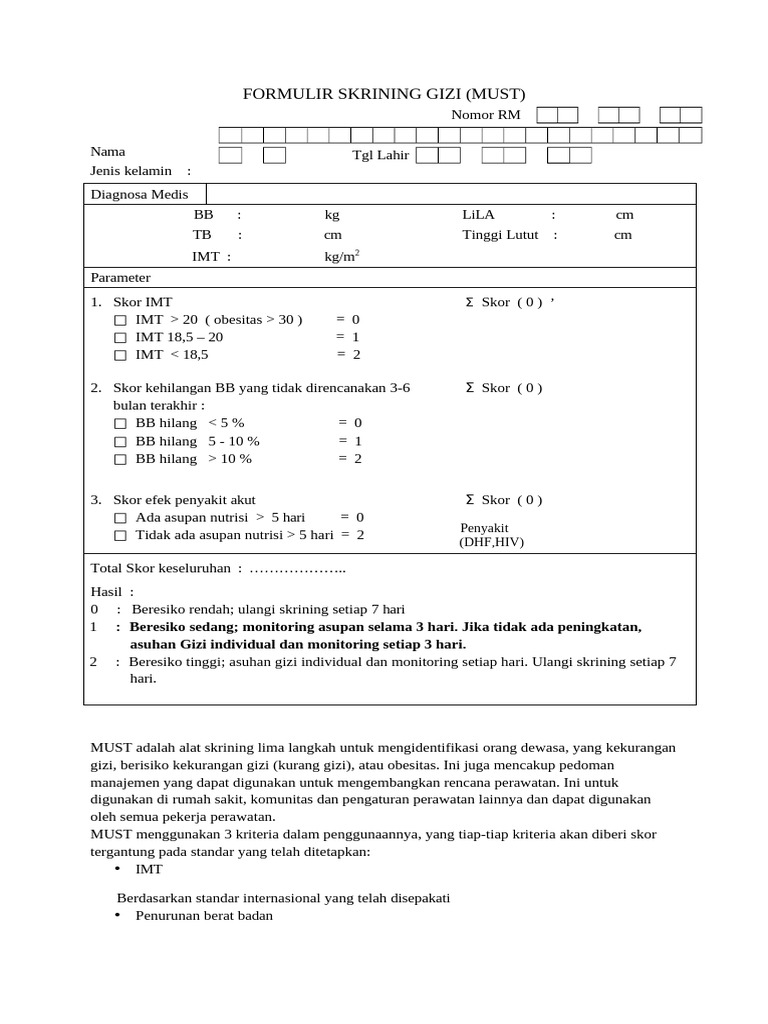 426768414-Skrining-MUST | PDF