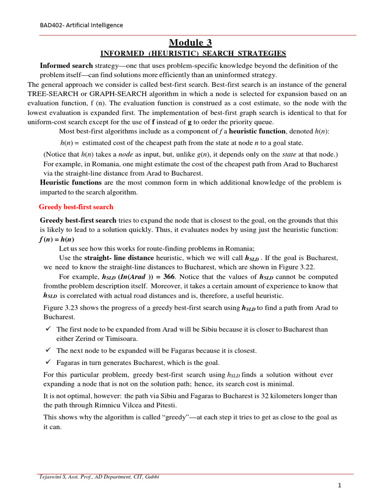 Informed (Heuristic) Search Strategies Informed Search: F H N H N N H N Node G N State | PDF