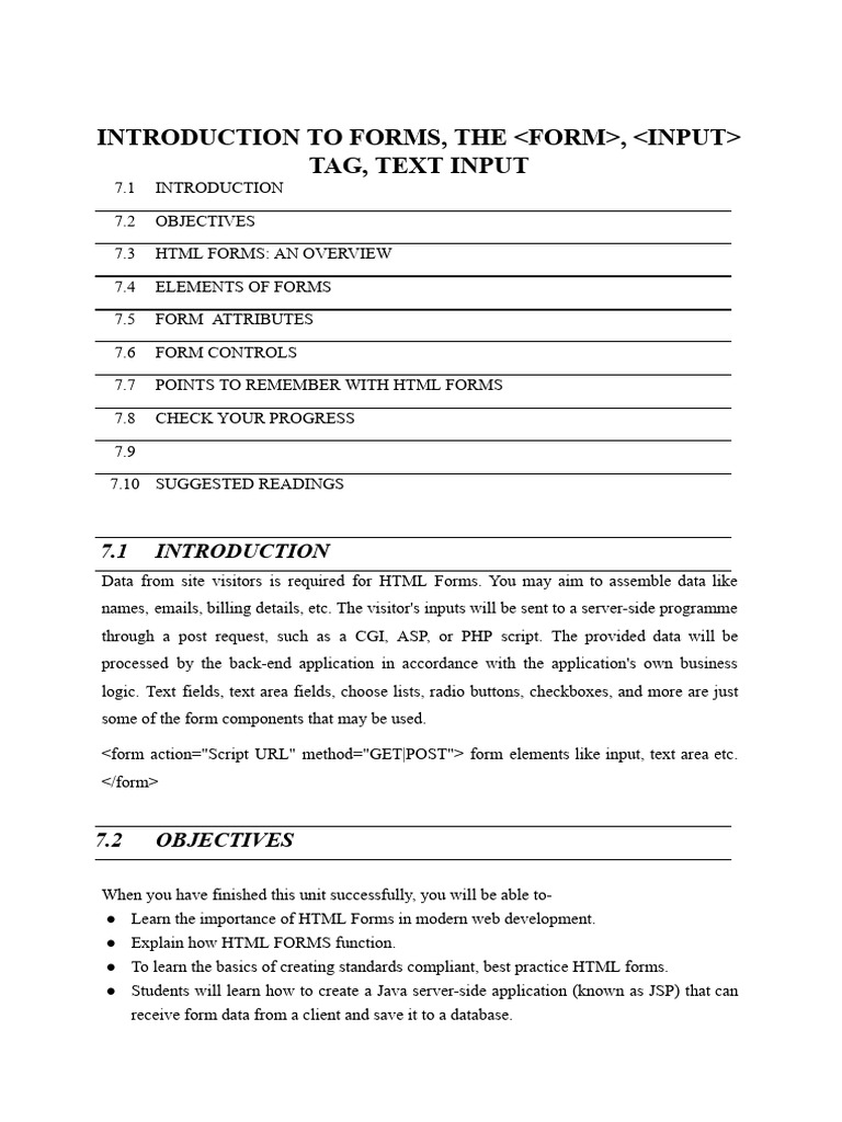 Understanding HTML Form Elements | PDF | World Wide Web | Internet & Web