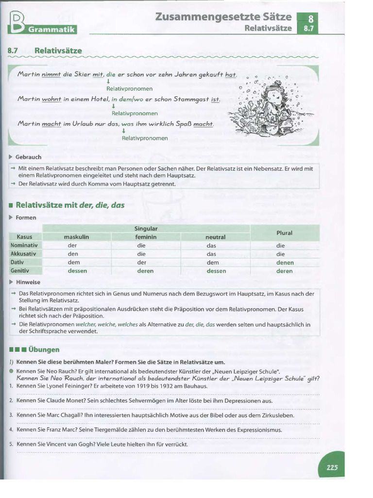 Relativsatz B1 Uebungen | PDF