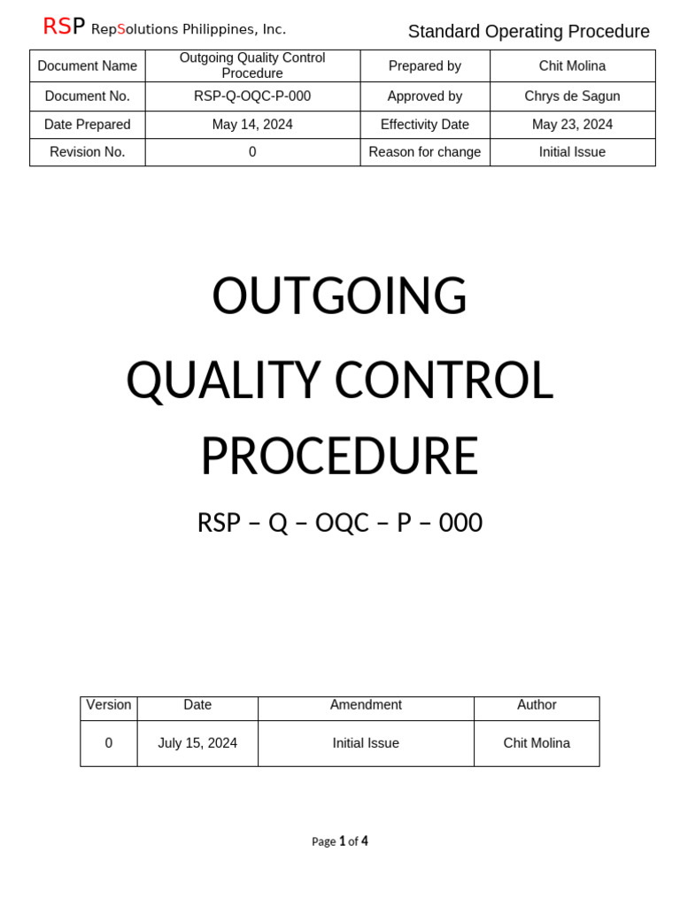 RSP Q Oqc P 000 | PDF