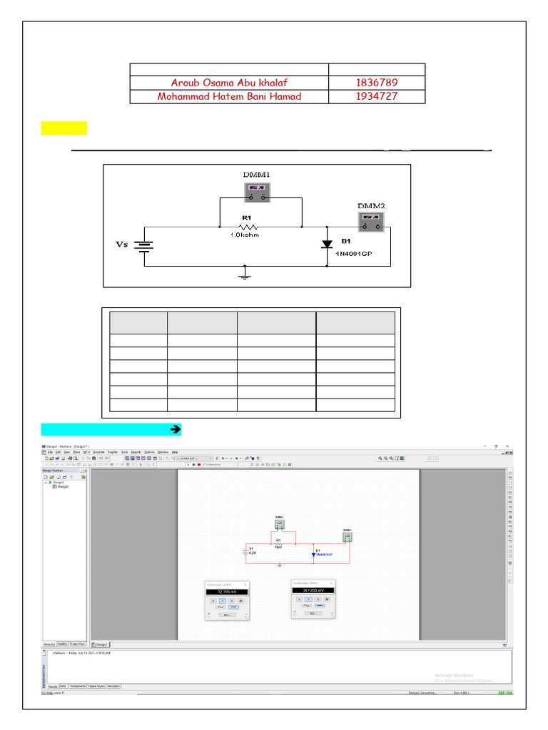 Electronics LAB EX1 | PDF