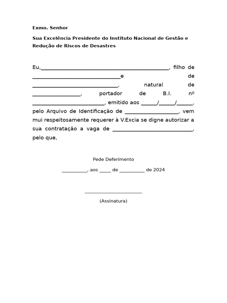 Modelo - Requerimento | PDF