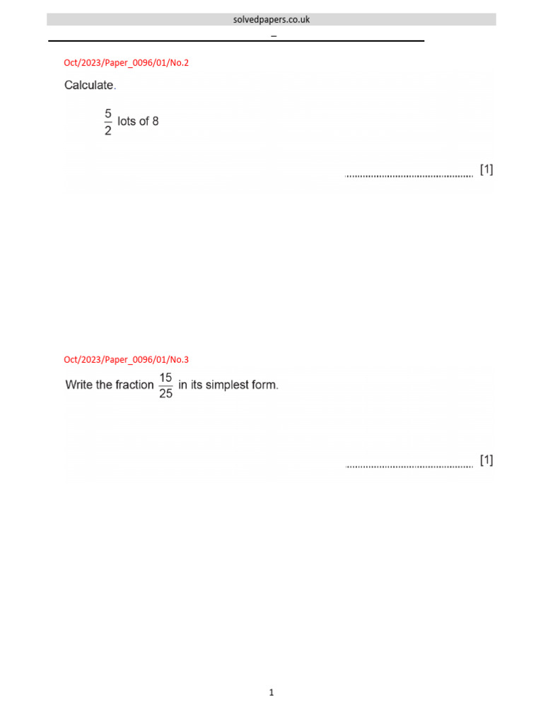 2023 Fractions Percentages Decimals and Proportion Checkpoint - Primary - Math | PDF