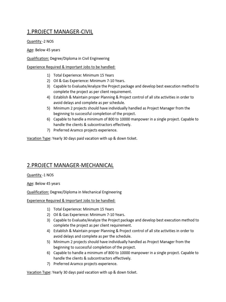 Job Description For New Staff Category Recruitment - 26-09-21 | PDF