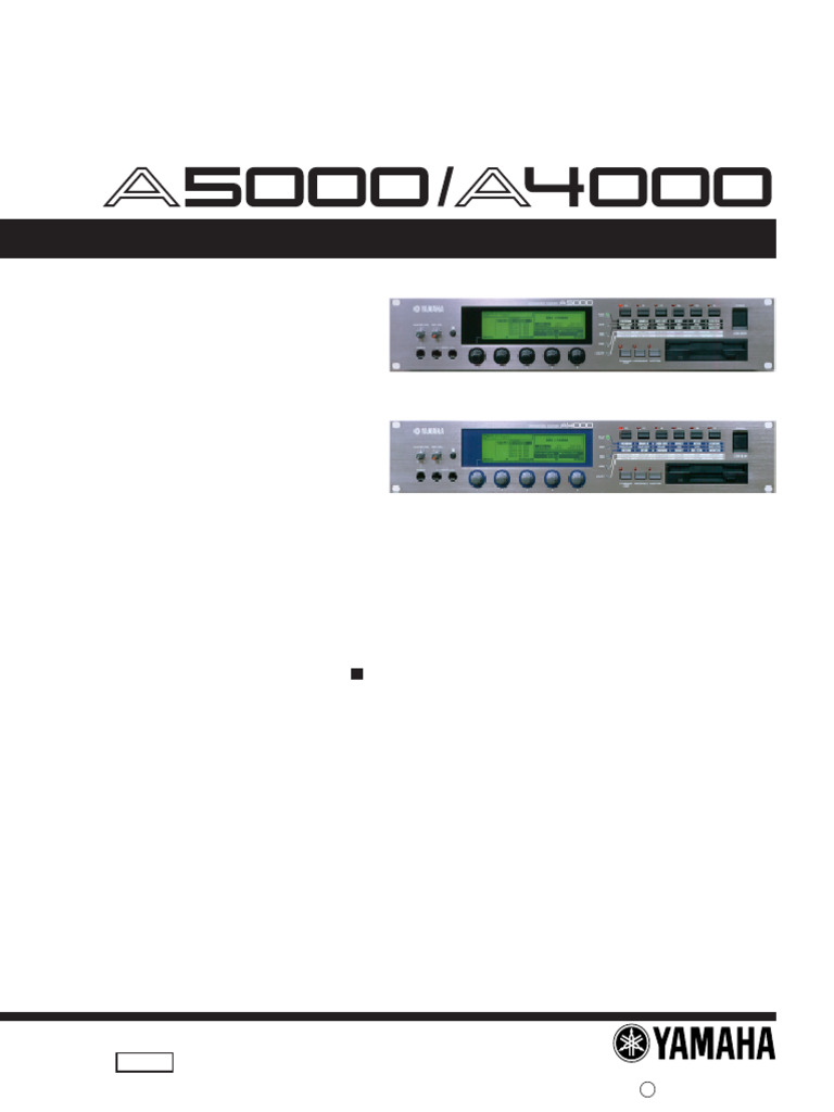 Yamaha A4000 A5000 Sampler Service Manual | PDF