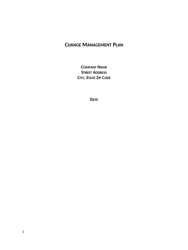 Change Management Plan | PDF