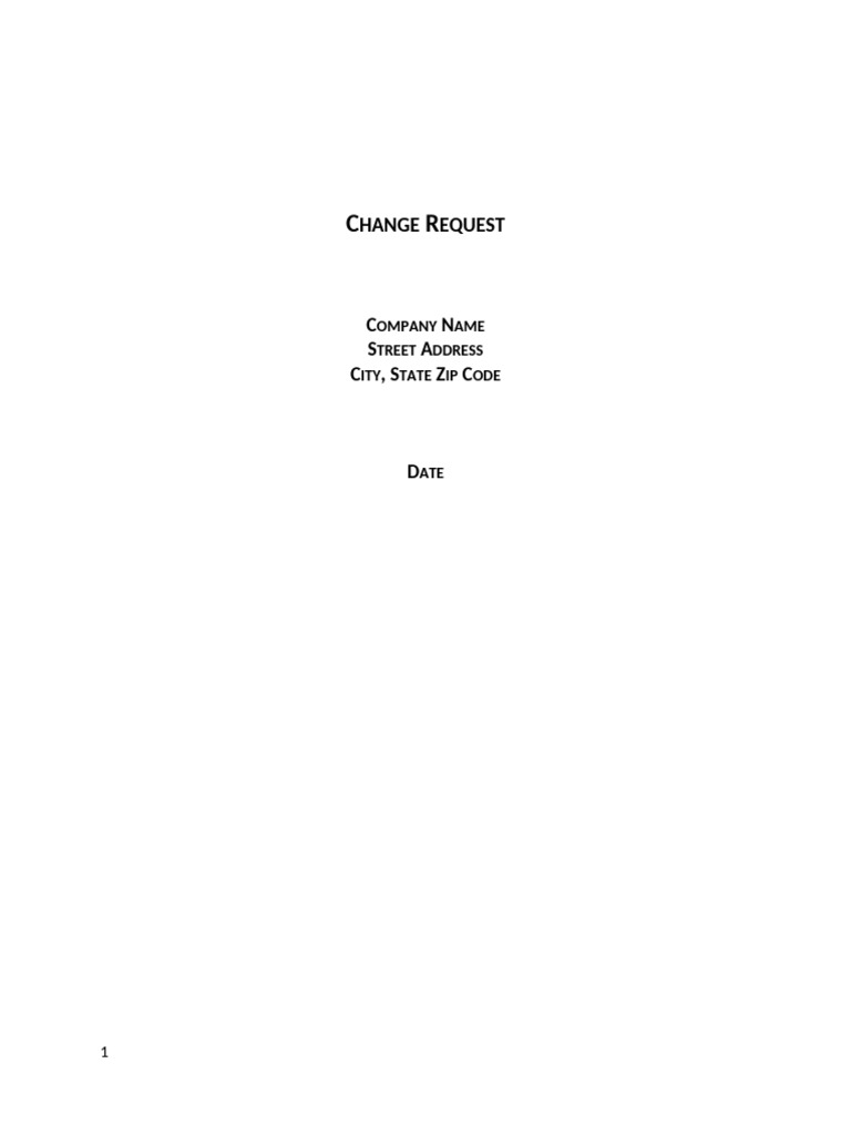 Change Request | PDF