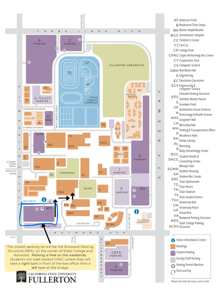 Csuf Printable Campus Map PDF | PDF