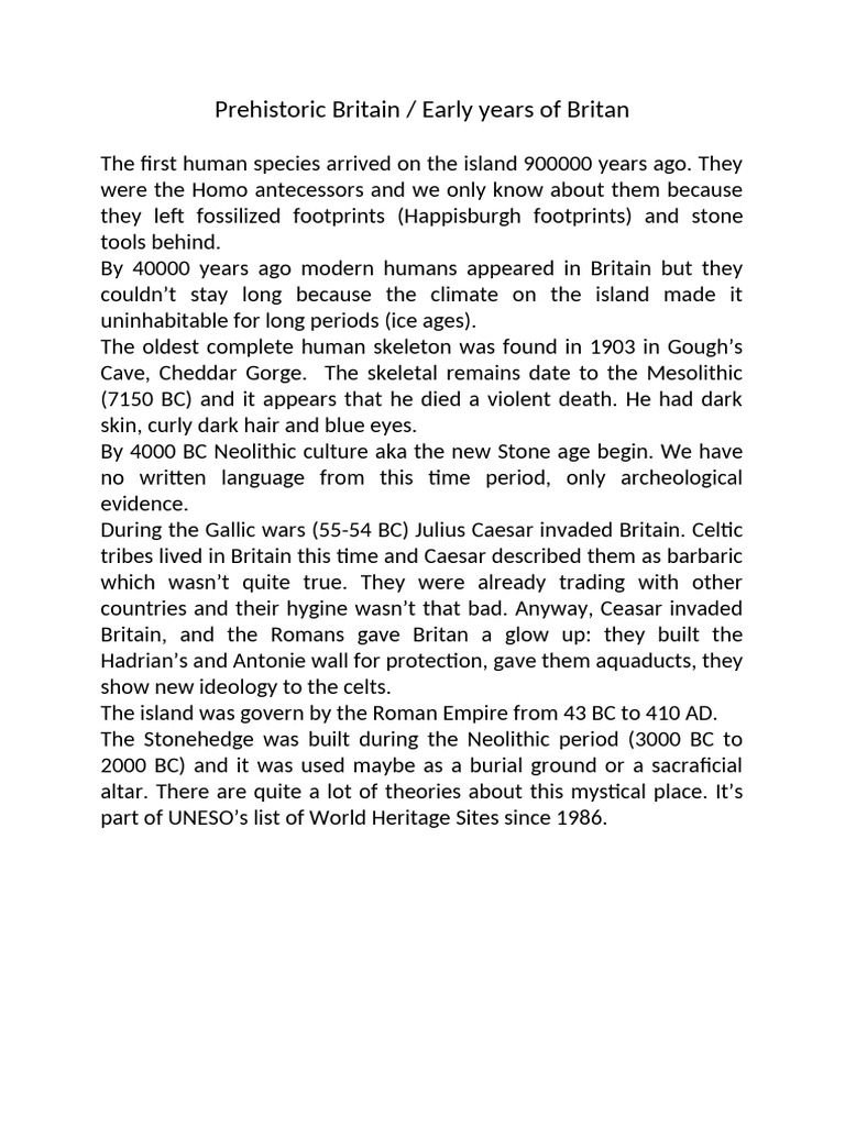 Prehistoric Britain | PDF