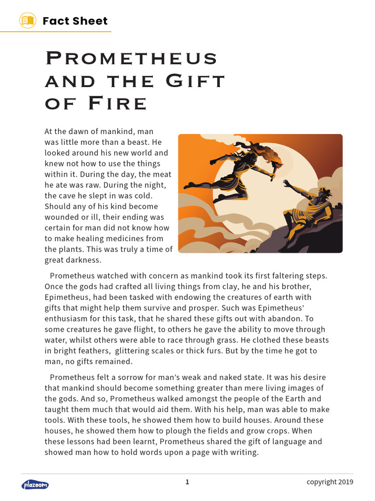 Prometheus Story | PDF | Prometheus | Young Adult