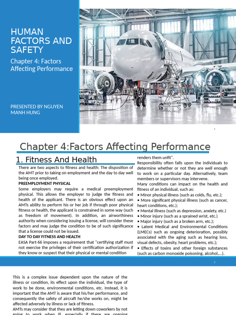 Human Factors and Safety - Chapter 4 | PDF