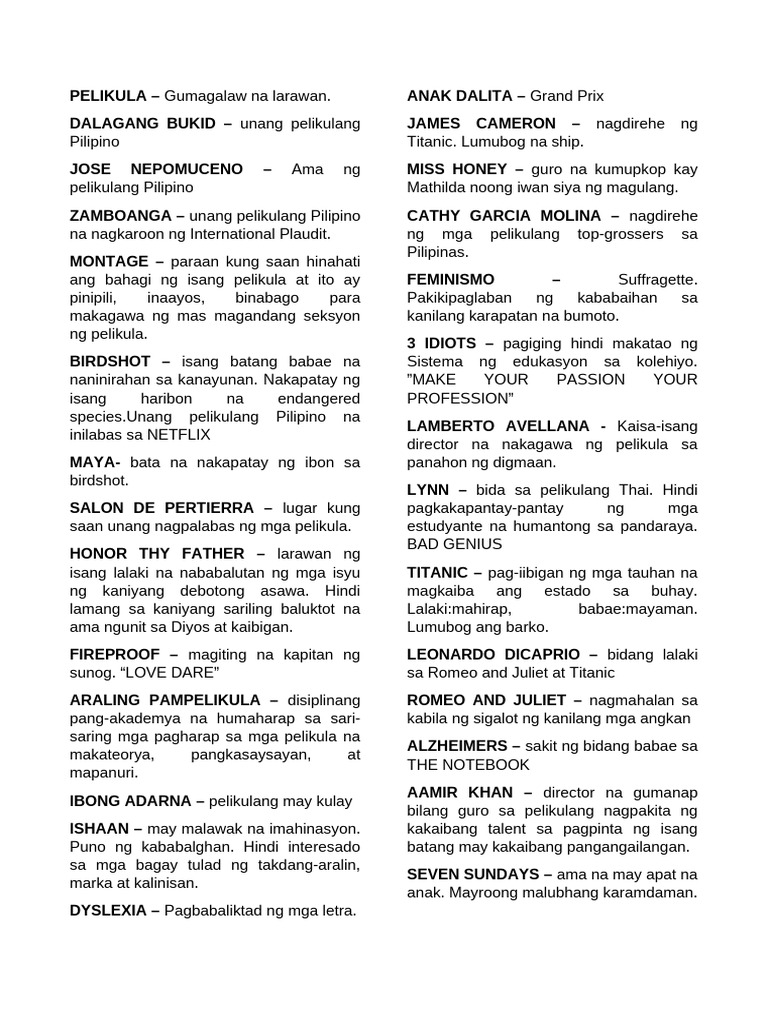 Sinesos Reviewer | PDF