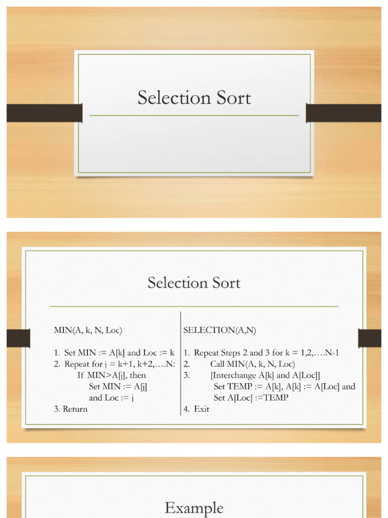 4 Selection Sort | PDF