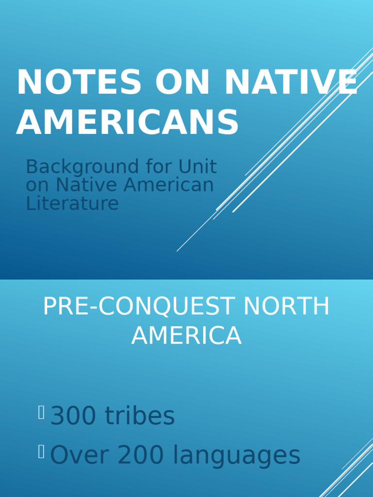 Notes On Native Americans 2024 | PDF