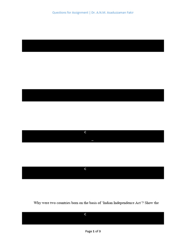 1103 Assignment History | PDF