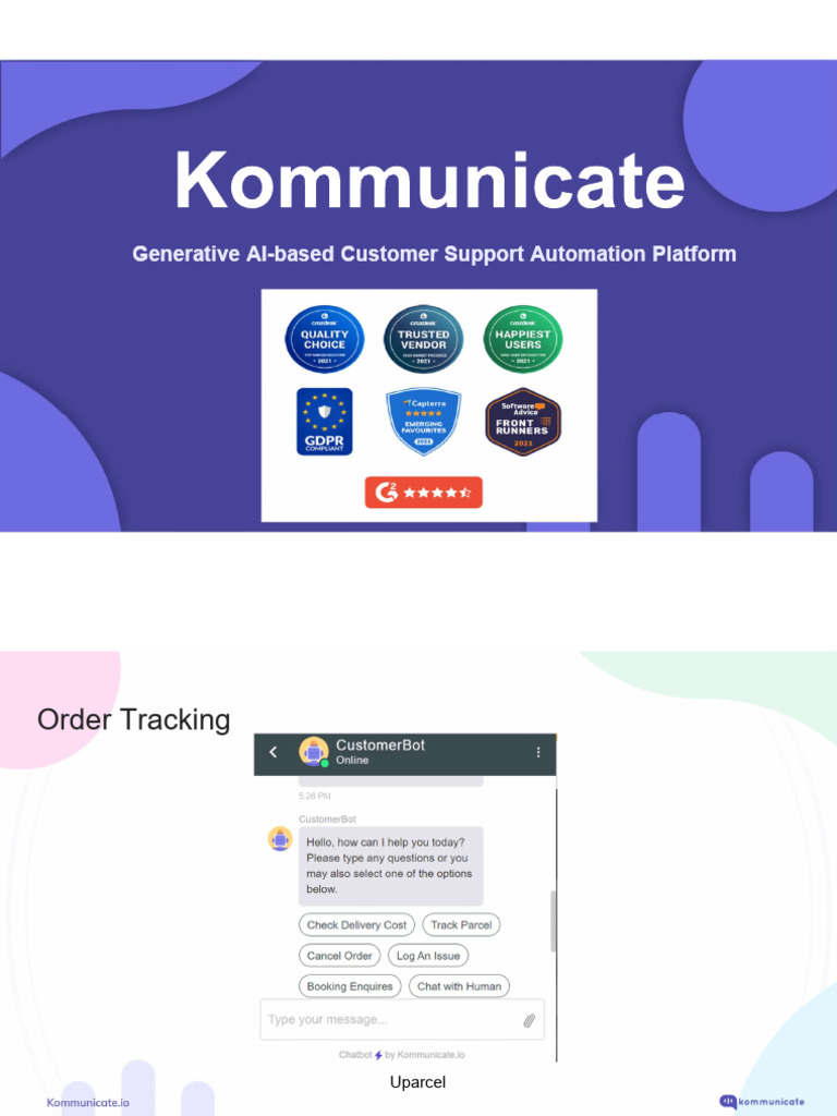 Kommunicate - Use Cases with Customer Reference | PDF