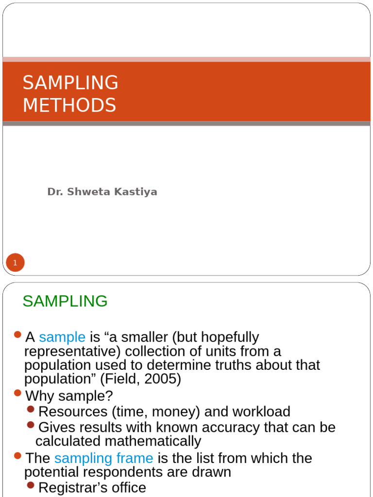 Sampling Techniques Unit 3 | PDF