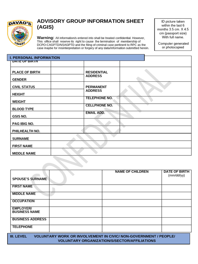 Advisory Group Information Sheet | PDF