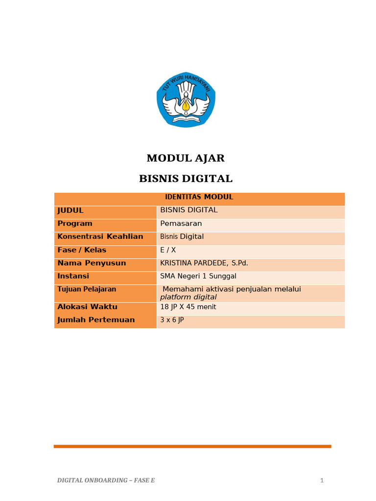 modul bisnis digital | PDF