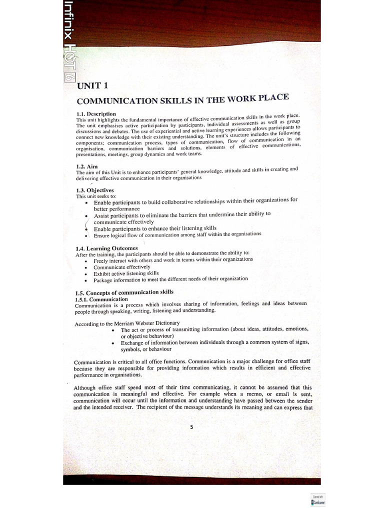 Communication Skills Module 1 | Pdf